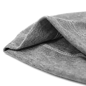 Betty Dain Jersey Knit 5 Piece Infant/Baby Cap, Set of 5 Soft Baby Beanies, Assorted Colors, 100% Cotton Stretch, Boys, Machine Washable, Grey/White/Black/Beige/Blue