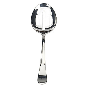 RSVP International Endurance Flatware Collection Stainless Steel, Dishwasher Safe, Slotted Serving Spoon