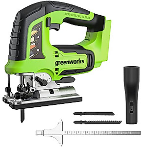 Greenworks 24V Brushless 1" Cordless Jig Saw (3,000 SPM / 4 Settings / LED Light), Tool Only