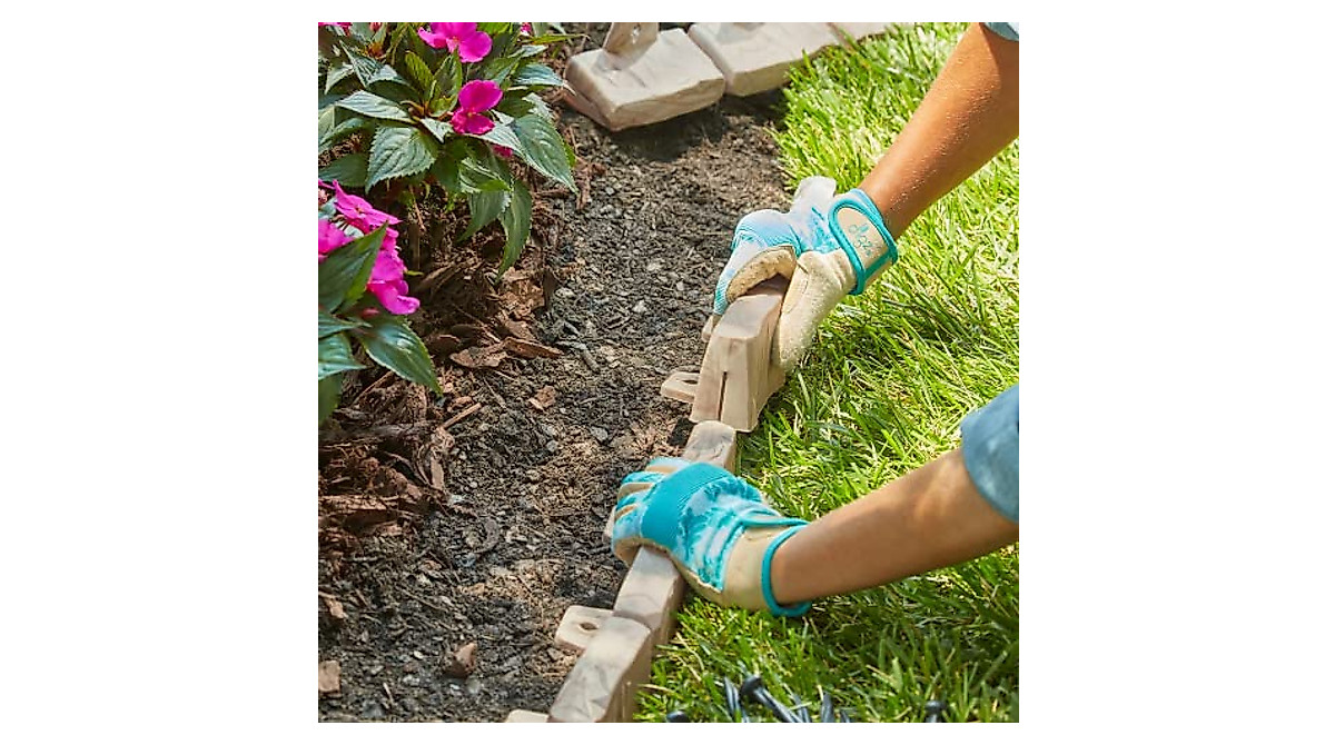 EasyFlex No-Dig Landscape Edging | Stone-Look Garden Border Kit