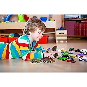 ZHFUYS Dinosaur Toy car,boy Toys Age 3 to 12 Toy Dinosaur 5.3 Inch Toys for 3,4,5,6,7,8,9,10,11,12 Year Old Boys Full-Form Dino car Toy,6 Pack