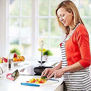 LucyPhy 2 Pack Thumbs up Cell Phone Holder, Adjustable Silicone Tablet Stand, Multi Colors Portable Desktop OK Stands Compatible for Smart Phones iPhone iPad Mini Huawei Samsung (White and Pink)