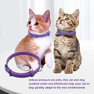 3 Pieces Cat Calming Collar Adjustable Cat Pheromones Calming Collars, Reducing Anxiety for Pets, Reduce Stress Aggression and Anxious Behavior Suitable for Small Medium and Large Cats (15 Inches)