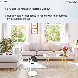 BONECO - F120 Air Shower Fan, Arm Pedestal Height of 21.3" (White)