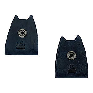 Taco Dog, Cat Cord Keeper Handmade from Full Grain Leather - Wrap Up Your Cables, Earbuds, Headphones, Chargers - Clip The Snaps Together for Easy Management and Travel - 2 Pack (Slate Blue)