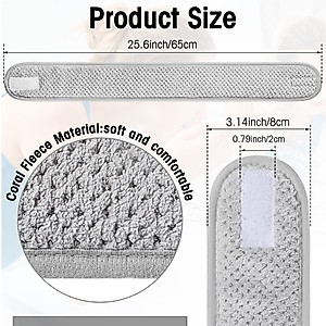 Geosar 40 Pcs Spa Headbands Bulk Spa Facial Headbands Adjustable Face Washing Headband Head Wrap Makeup Hair Wrap Double Layer Coral Fleece Hair Band for Bath Shower Sports Yoga