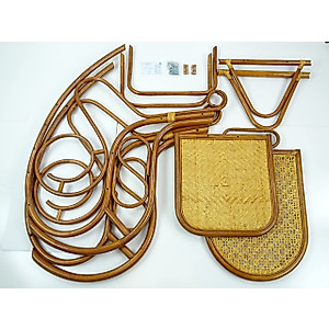 Wickerix Milano Rocking Chair, Natural Rattan Wicker Handmade, ECO, Colonial Color