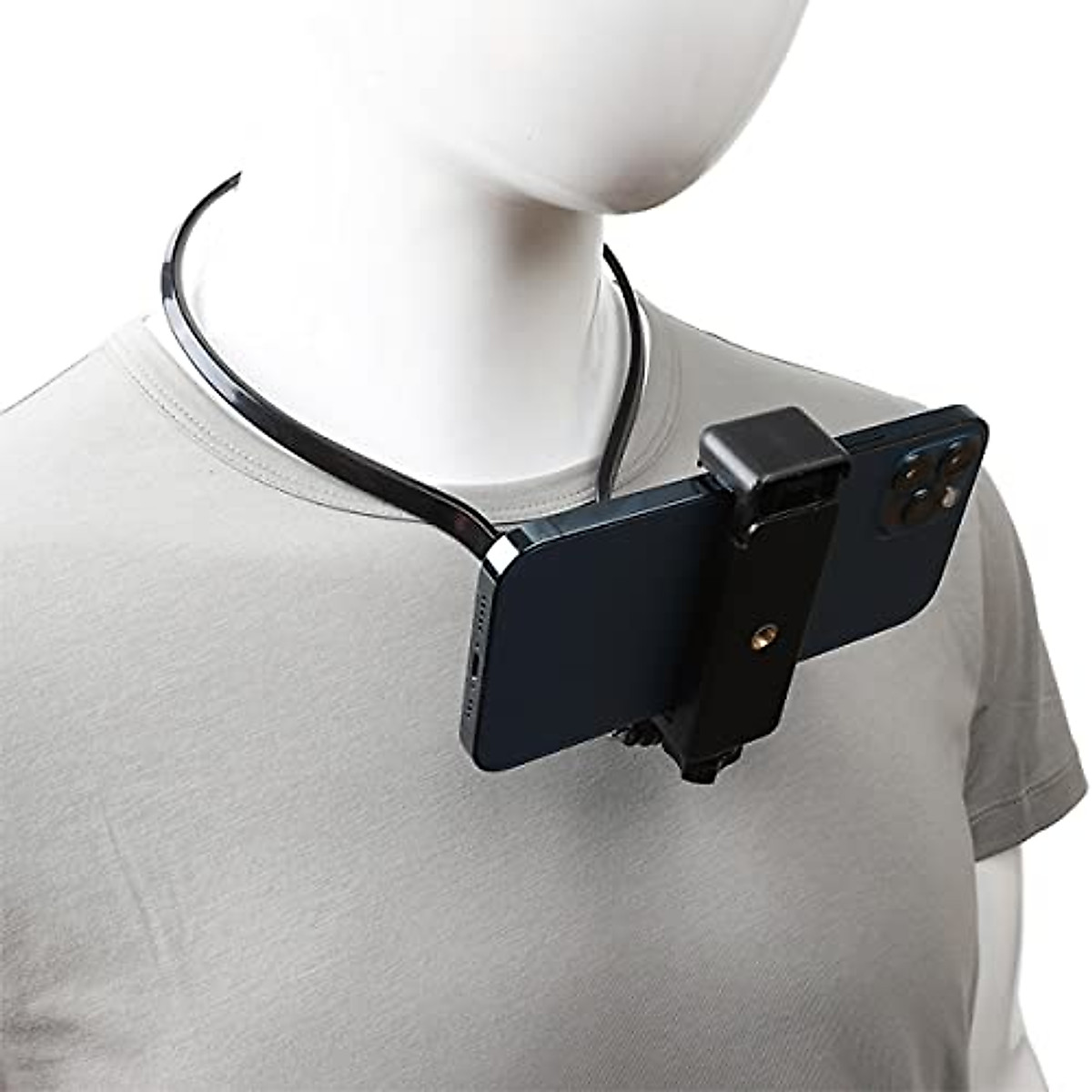 PellKing POV/Vlog Smartphone Selfie Neck Holder Mount for GoPro and Phone,Compatible with iPhone Samsung Smartphones,Hero 9, 8, 7, 6, 5, 4, 3, 2, 1