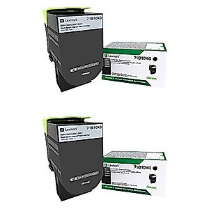 Lexmark 71B10K0 Black Toner Cartridge 2-Pack for CS317, CS417, CS517, CX317, CX417, CX517