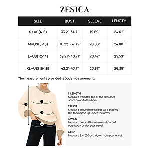 ZESICA Women's Casual Long Sleeve Crew Neck Pullover 2025 Spring Ribbed Knit Loose Contrast Color Sweater Tops,Apricot,Medium