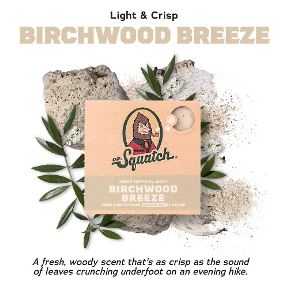 Dr. Squatch Soap for Men - Natural Men's Bar Soap Gift Set (5 Bars) - Birchwood Breeze, Cedar Citrus, Grapefruit IPA Beer Soap, Spearmint Basil, Cool Fresh Aloe - Cold Pressed Soap for Men