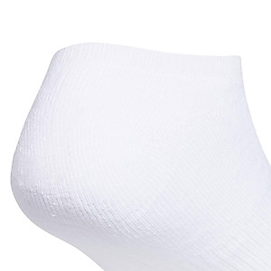 adidas Originals Trefoil No Show Socks (6-Pair), White/Black, Large