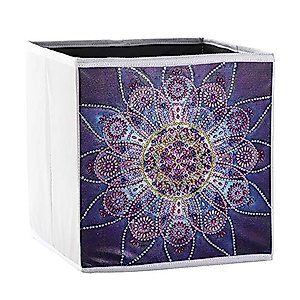 Storage Cubes with Diamond Painting, Organizer Container Folding Storage Box 5D DIY Diamond Painting Kits Art Craft for Desktop Toys Sundries Pantry Closet, Toys, Bedroom Organizer