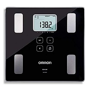 Omron Body Composition Monitor and Scale with Bluetooth Connectivity – 6 Body Metrics & Unlimited Reading Storage with Smartphone App by Omron, Black