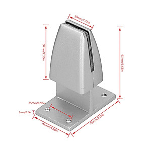 Haofy Desktop Partition Bracket Clip, 4 Pcs T-Shaped Aluminum Alloy Silver Desktop Screen Bracket Clip, Suitable for Office Classroom