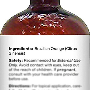 MAJESTIC PURE Brazilian Orange Essential Oil, Premium Grade, Pure and Natural Premium Quality Oil, 4 fl oz