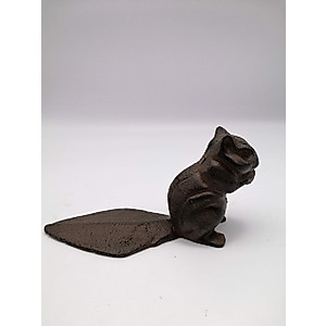 Comfy Hour 3.7" Cast Iron Squirrel Door Stopper, Brown, Antique & Vintage Collection