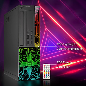 Dell Gaming OptiPlex Desktop RGB Computer PC | Intel Core i5 | AMD RX 550 4GB GDDR5 | 16GB RAM 512GB SSD | RGB Gaming Keyboard & Mouse WiFi | Windows 10 HDMI (Renewed)