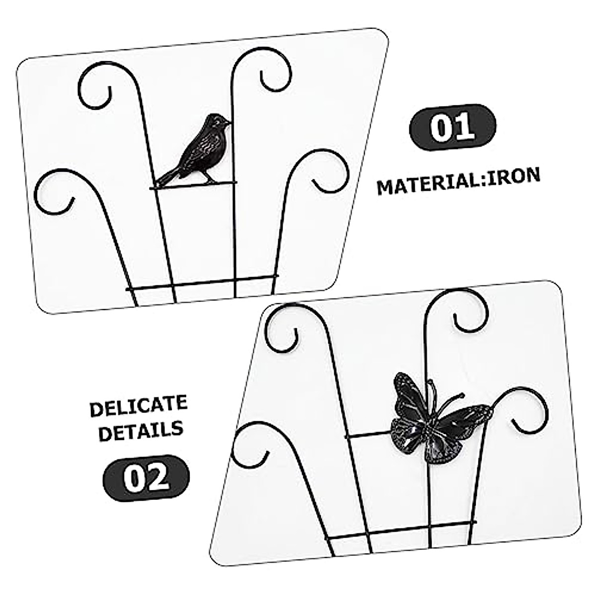 YARNOW 8 Pcs Rose Plant Orchid Plant Rose Trellises Stackable Flower Trellis Flower Support Ring Tomato Cages Plant Support Rack Plant Climbing Stand Plant Climbing Rack Fixed Rod Bracket