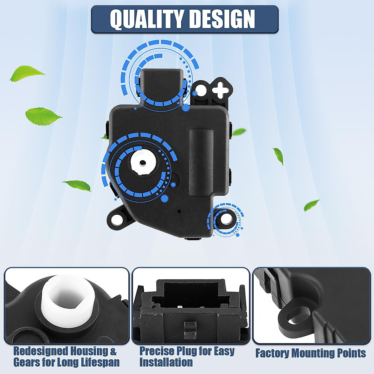 LCWRGS HVAC Blend Door Actuator Compatible with Jeep Grand Cherokee 2011 2012 2013, Dodge Durango 2011-2013, Heater Air Door Actuator, Replace OE 604-045, 68079488AA, 68079488AB