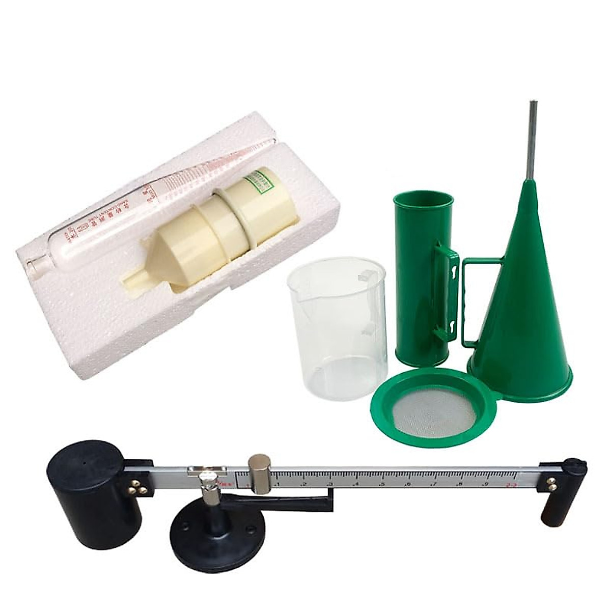 EODSAD Slurry Test Kit, Mud Hydrometer, Mud Viscometer, Marsh Funnel and Viscosity Cup Mud Tester Slurry Test Kit Sand Content Kit Mud Tester Viscosimeter Sand Content Meter Kit