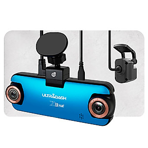 UltraDash Z3+ & R1 & HW1-B Standard ver - Front, Telephoto and Rear 3-Channel 2K Dash Cam with 64GB SD Card + Advanced Low-Voltage Power Protection and Timer Hardwire Kit Bundle, for Commute Drivers