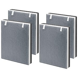 4 Pack Vital 100 True HEPA Replacement Filter Compatible with LEVOIT Vital 100 Air Purifier, 3-in-1 H13 Ture HEPA and High-Efficiency Activated Carbon Filters, Replace Part # Vital 100-RF