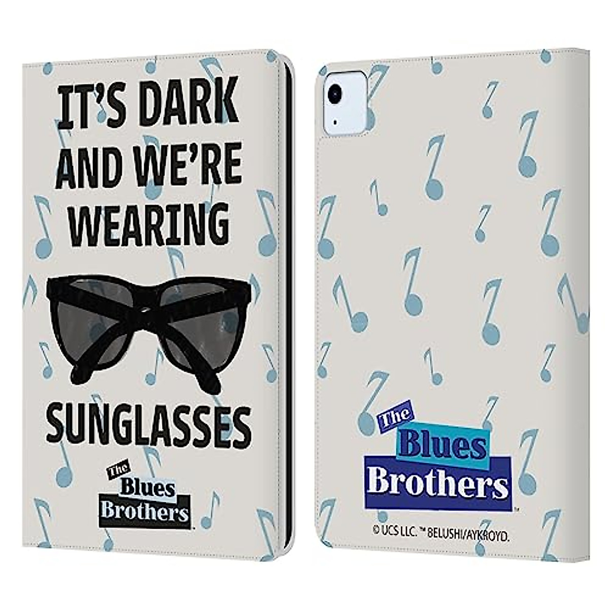 Head Case Designs Officially Licensed The Blues Brothers Sunglasses Graphics Leather Book Wallet Case Cover Compatible with Apple iPad Air 2020/2022