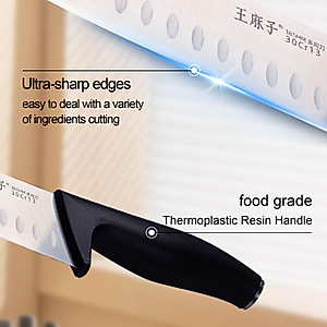 Santoku Knife, 7 Inch Ultra Sharp Professinal Chef Knife, German High Carbon Stainless Steel kitchen knife with Ergonomic Handle Design, Kitchen Knives for Chopping Vegetable and Cooking