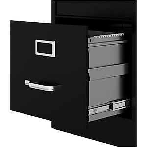 Lorell 2-Drawer Vertical File, 15 by 22 by 28, Black LLR42291