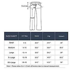 FIVASU Bootcut Pants for Women Dress Pants with Pockets Bootcut Office Pants for Women Bootleg Work Pants Black L