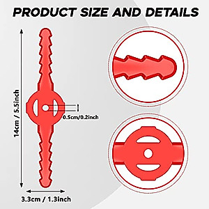 String Trimmer Head Blades Replace Plastic Cutter Blades Replacement Weed Wacker Head Blades Lawn Mower Weed Eater Blades Accessories for Cordless Grass Trimmer(Red,36)