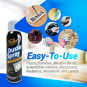 Fuller Brush Duster Spray – 15.5 oz Multi Surface Dust Removing Sprayer - Safe Household Cleaning For Floors, Furniture, Blinds & Car Interiors
