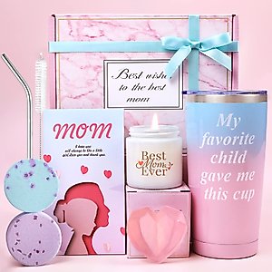 Panspace Mothers Day Gifts for Mom, Gifts for Mom from Daughter Son Husband, Birthday Gifts for Mom, New Mom Gift Basket, Unique Mom Gift Ideas Christmas Gifts for Mom Wife Mother in Law