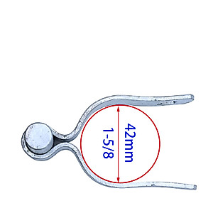 1-5/8" 2 Pack Chain Link Fence Frame Gate Post Hinge/Galvanized Steel Zinc Plated Pipe Gate Hinge for Post/Pipe, Nut/Bolt Included for Hinge (1-5/8 Inch)