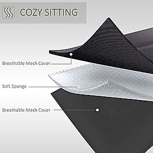Outsunny 2 Piece Outdoor Patio Folding Chair Set, Aluminum Frame Portable Reclining Camping Seats with Soft Padding & Adjustable Backrest, for Garden, Outdoor, Backyard, Black