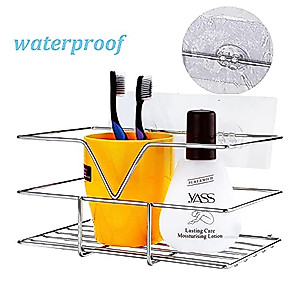 XLQADV Replacement 4 Pcs Adhesive Hooks Sticker for Shower Caddy Basket Shelf SUS304 Stainless Steel (Transparent, Large)