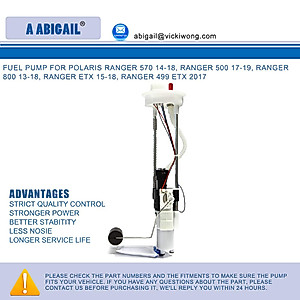 Fuel Pump Assembly Replacement for Polaris Ranger 800 CREW EFI MIDSIZE 2013-2017 & RANGER 570 CREW EFI 2014-2020 & RANGER 500 2017-2020 2204945,2521198, 2521091