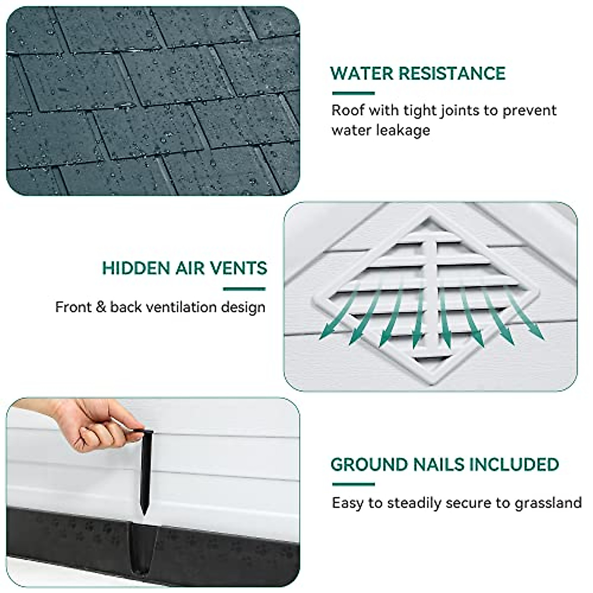 YITAHOME Large Plastic Dog House Outdoor Indoor Insulated Doghouse Puppy Shelter Water Resistant Easy Assembly Sturdy Dog Kennel with Air Vents and Elevated Floor (28.5''L*26''W*28''H, Gray)