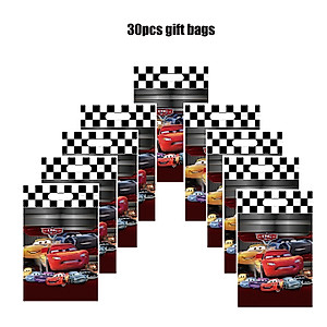 30 pcs red car Party Gift Bags,candy Bags Party Supplies for Kids Cute car Themed Party, Birthday Decoration goody bags