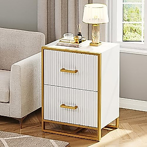 YITAHOME 2 Drawer File Cabinet, Large Lateral Filing Cabinet for Home Office, White