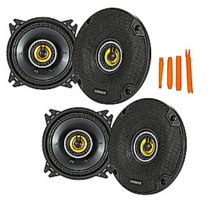 KICKER 46CSC44 - Two Pairs of CS-Series CSC4 4-Inch (100mm) Coaxial Speakers, 4-Ohm (2 Pairs)