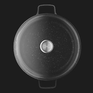 BergHOFF GEM Non-stick 11" Stockpot 7.7qt., Sturdy 2-Handle, Glass Lid, Ferno-Green, Non-Toxic PFOA-Free Coating, Ovensafe