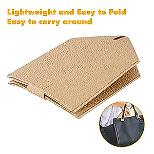 DIGHEIGG Tissue Box Cover, Modern PU Leather Square Tissue Box Holder - Bathroom Organizer Decorative Box Holder for Vanity Countertop, Night Stands, Office Desk & Car 5"X5"X5" - Beige