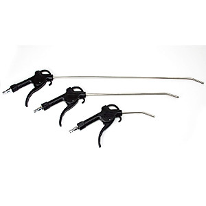 VCT Deluxe Air Blow Gun with 4", 12", and 20" Long Angled Nozzle