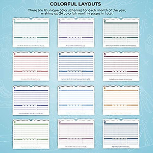 Clever Fox Habit Tracker Calendar – Inspirational Goal Tracker and Habit Calendar for Atomic Habits – Colorful Habit & Goal Planner Journal to Boost Productivity – 24 Months, 10″ x 8″ (Turquoise)