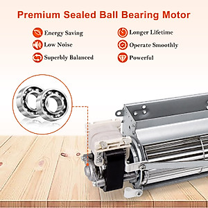 Criditpid GFK4 GFK4A GFK4B FK4 Replacement Fireplace Blower Fan Kit for Heatilator Majestic Temco Lennox Fireplaces, Rotom HB-RB74K, R7-RB74K