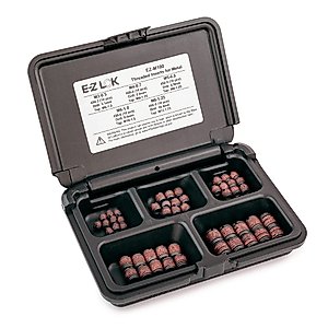 E-Z Lok Threaded Inserts For Metal; Assortment Kit; Carbon Steel; Metric Internal Threads, M3-0.5, M4-0.7, M5-0.8, M6-1.0, M8-1.25; 50 pieces