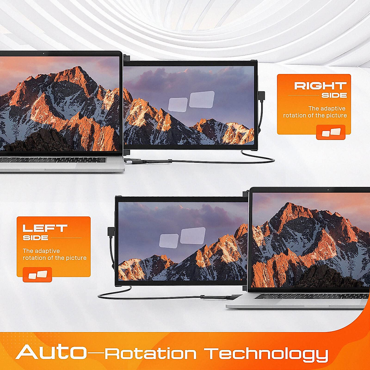 New Mobile Pixels Duex Plus Portable Monitor for Laptop, 13.3” 1080P FHD Ultimate Portable Laptop Monitor Extender, USB C/USB A, Windows/Mac/Android/Switch Compatible