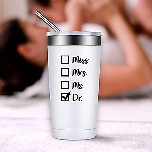 BIRGILT Phd Graduation Gifts - Doctor Gifts for Women - Doctors Day Gifts, Dr Day Gifts - Doctorate Gifts for Her - 20oz Doctor Tumbler